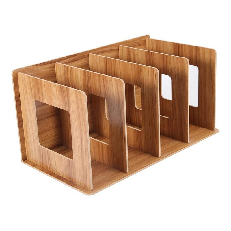Detachable Wooden 4 Sections Storage Rack Box Board DIY CD DVD Stand ...