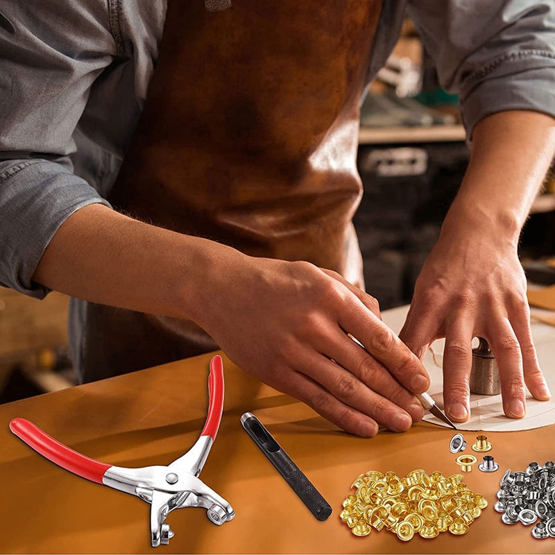 502 Pieces 1/4 Inch Grommet Eyelet Plier Set, Eyelet Hole Punch Pliers ...