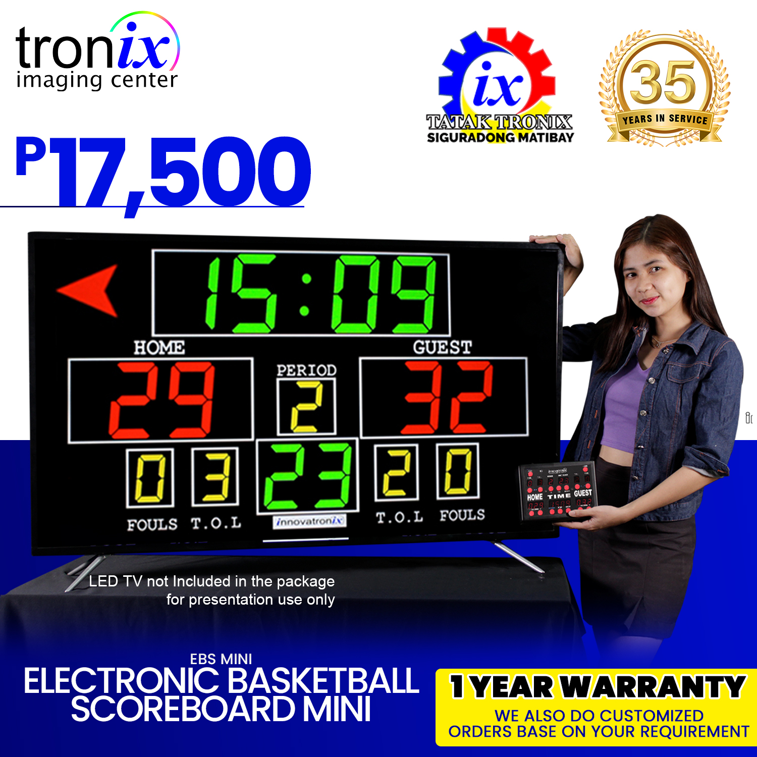 Tronix Imaging Electronic Basketball Scoreboards Controller (EBS MINI ...