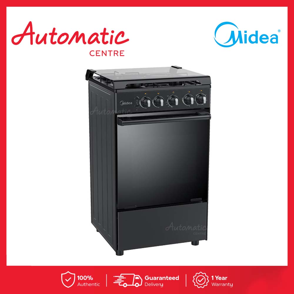 Midea FP-63GSR050MMER-B1 50cm Cooking Range with 3 Gas + 1 Hotplate and ...
