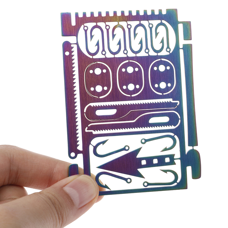 Jay Multi-function Fishing Gear Card Multi Fishhook Card Survival EDC ...