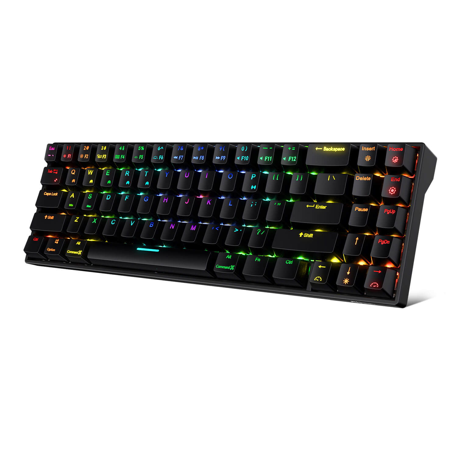 PinkleHub | RK71 Black, Wireless,RGB, Mechanical Keyboard, Huano ...