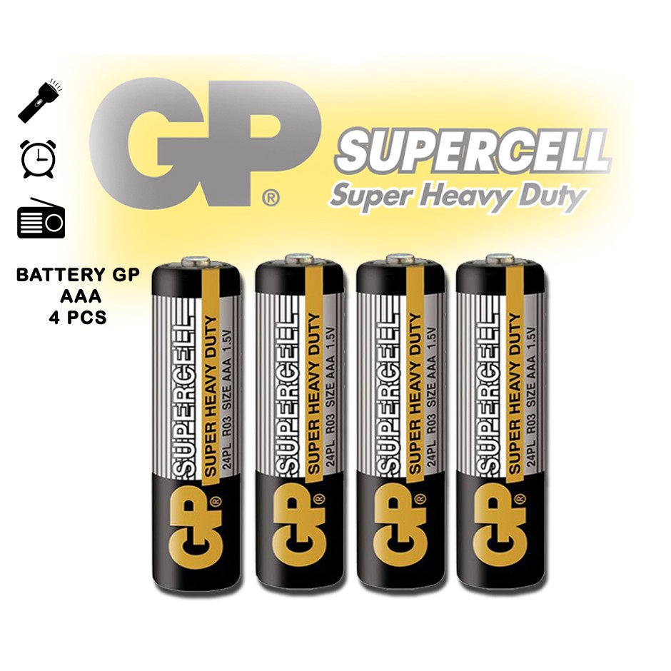 GP 4 PCS PER ORDER Supercell Heavy Duty Battery Environmental friendly ...