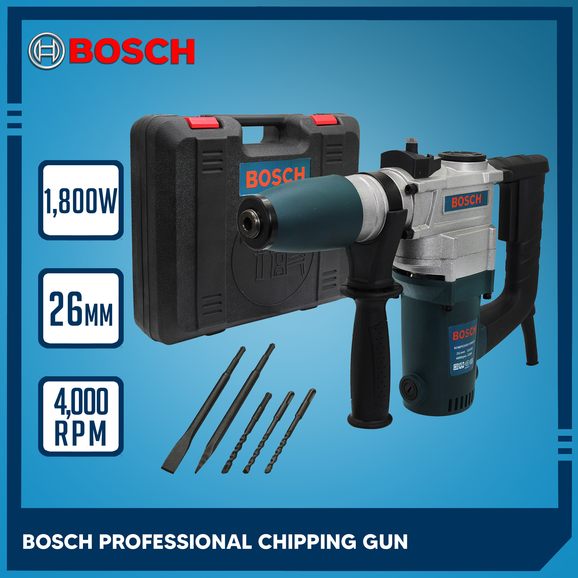 Industrial Heavy-Duty Chipping Gun/Rotary Hammer Drill | Lazada PH