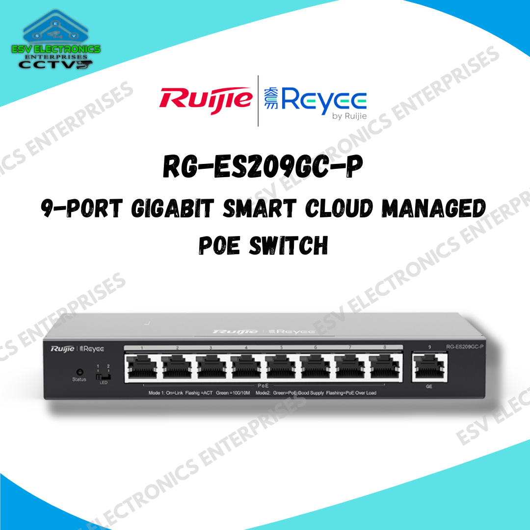 RUIJIE RG-ES209GC-P 9-Port Gigabit Smart Cloud Managed PoE Switch ...