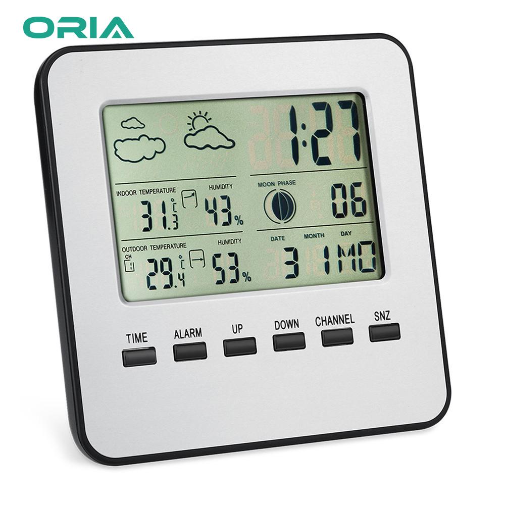 ORIA Digital Room Thermometer Hygrometer Weather Station Temperature ...