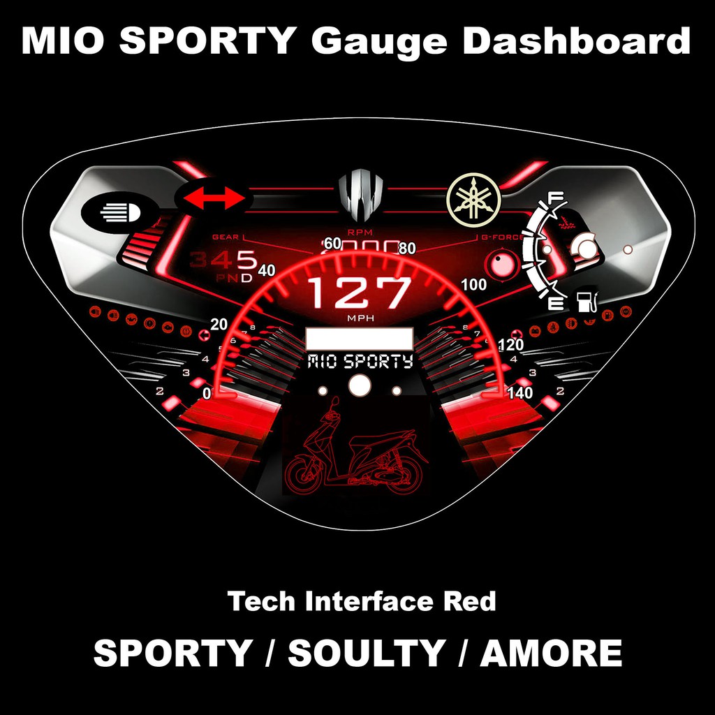 MIO SPORTY GAUGE DASHBOARD TECH INTERFACE ej cycle | Lazada PH