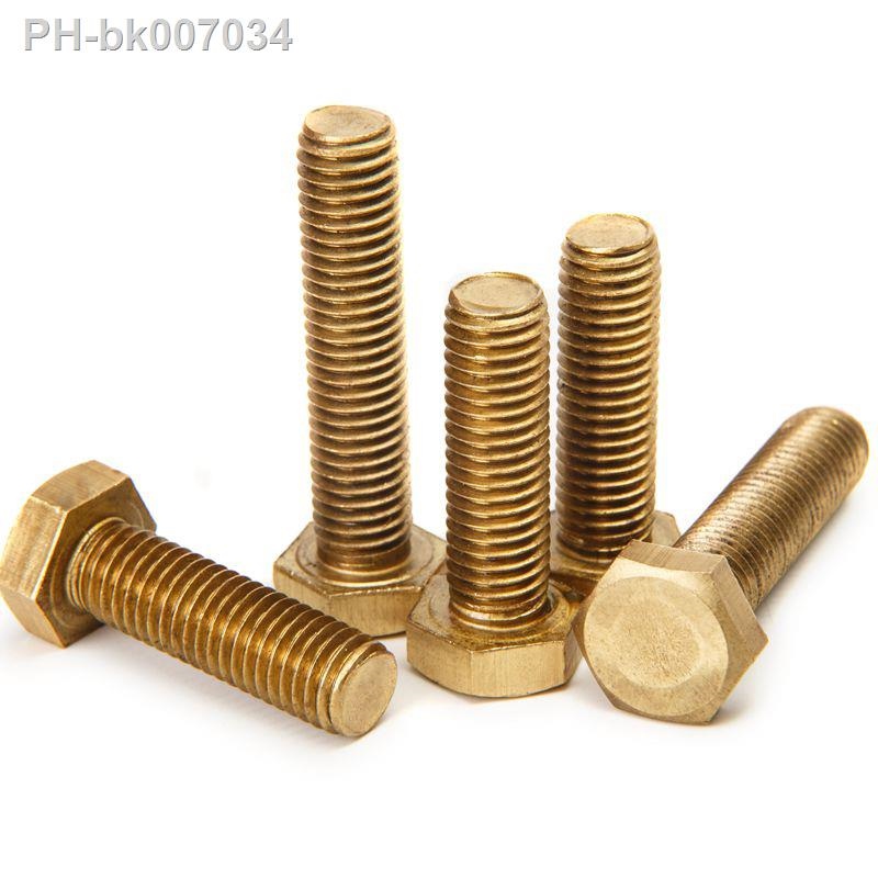 DIN933 M3 M4 M5 M6 M8 M10 M12 M20 Copper Hexagon Bolt Brass Hexagon ...