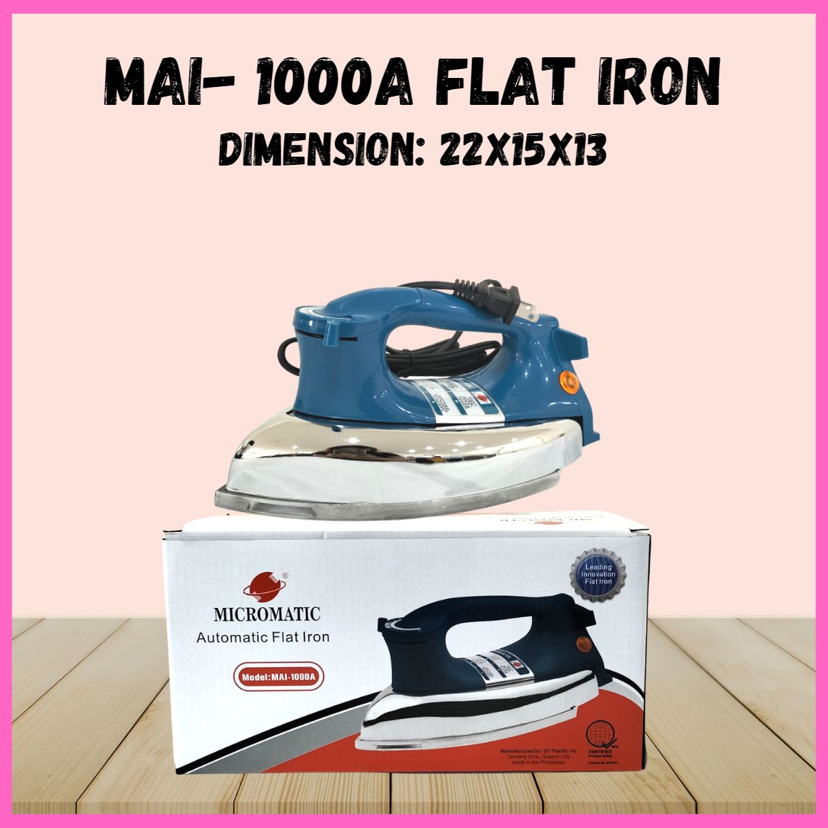 Micromatic MAI-1000A Automatic Flat Iron / Stainless Steel Flat Iron ...