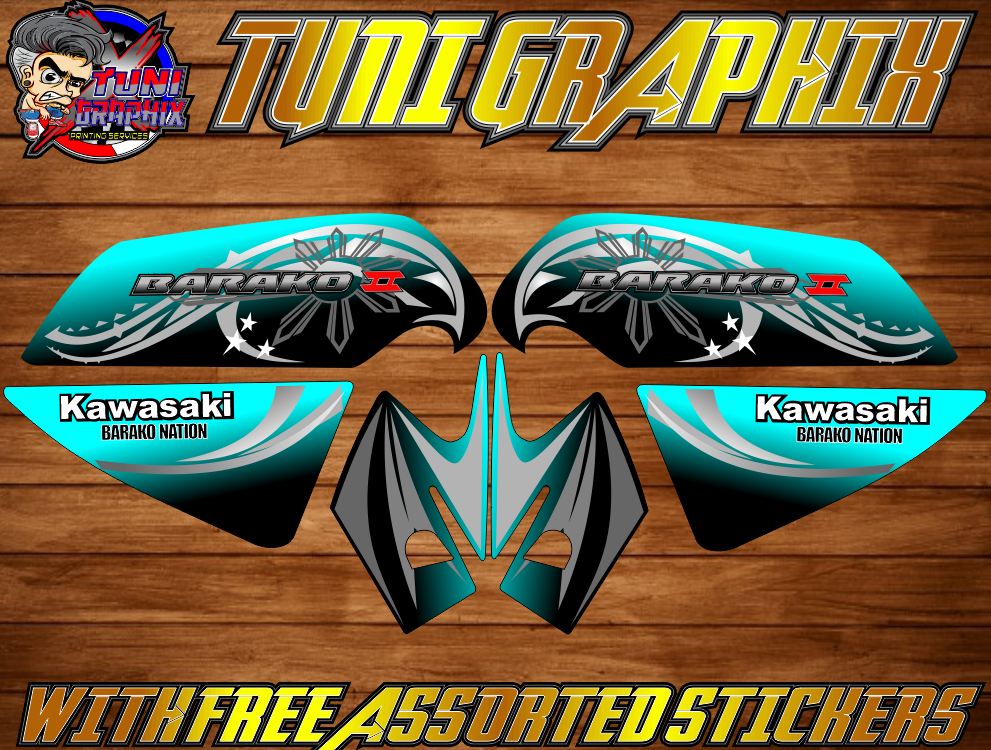 Kawasaki Barako 2 Design Stock Sticker Decal | Lazada PH