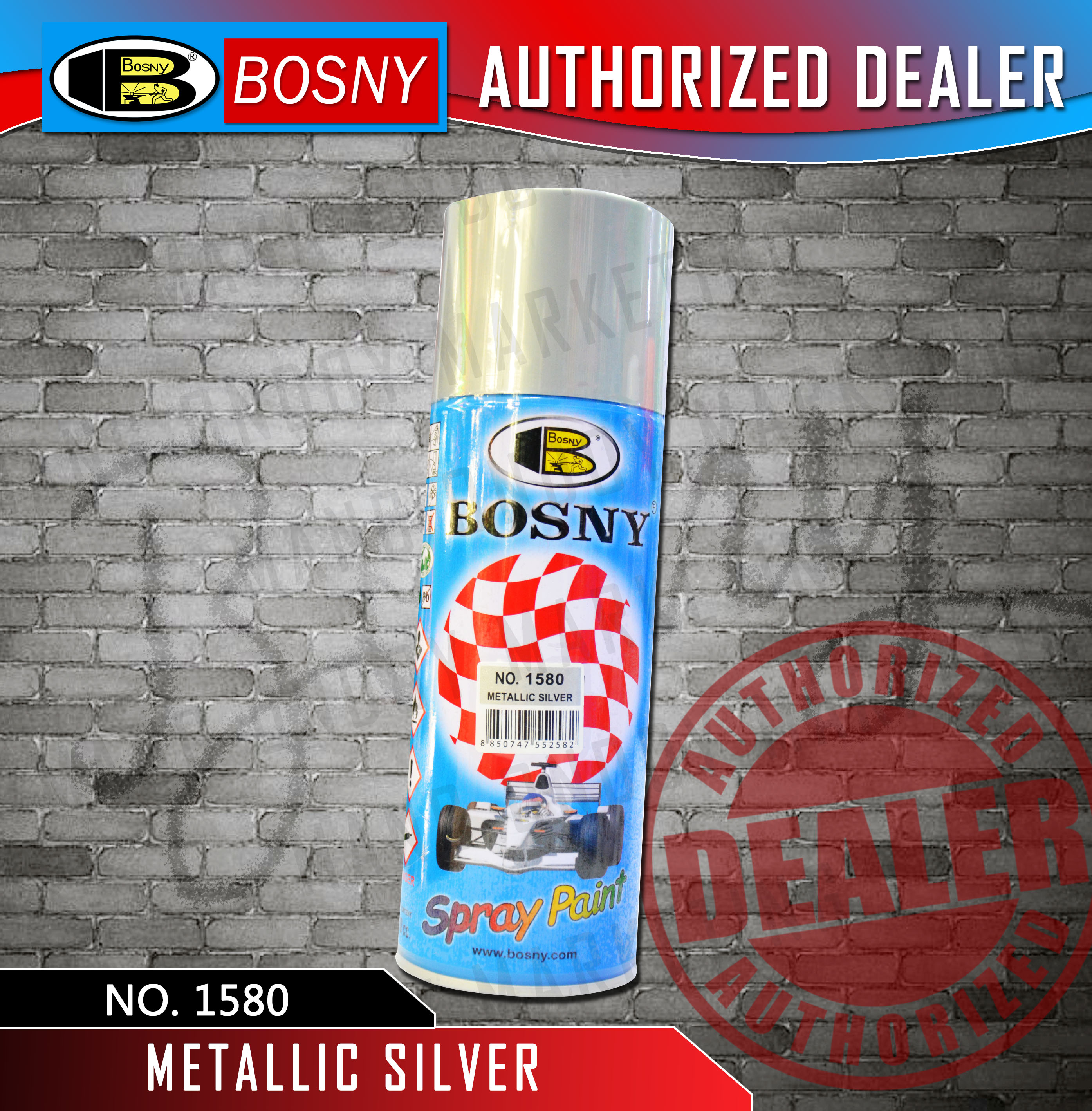 Bosny Spray Paint No. 1580 Metallic Silver | Lazada PH