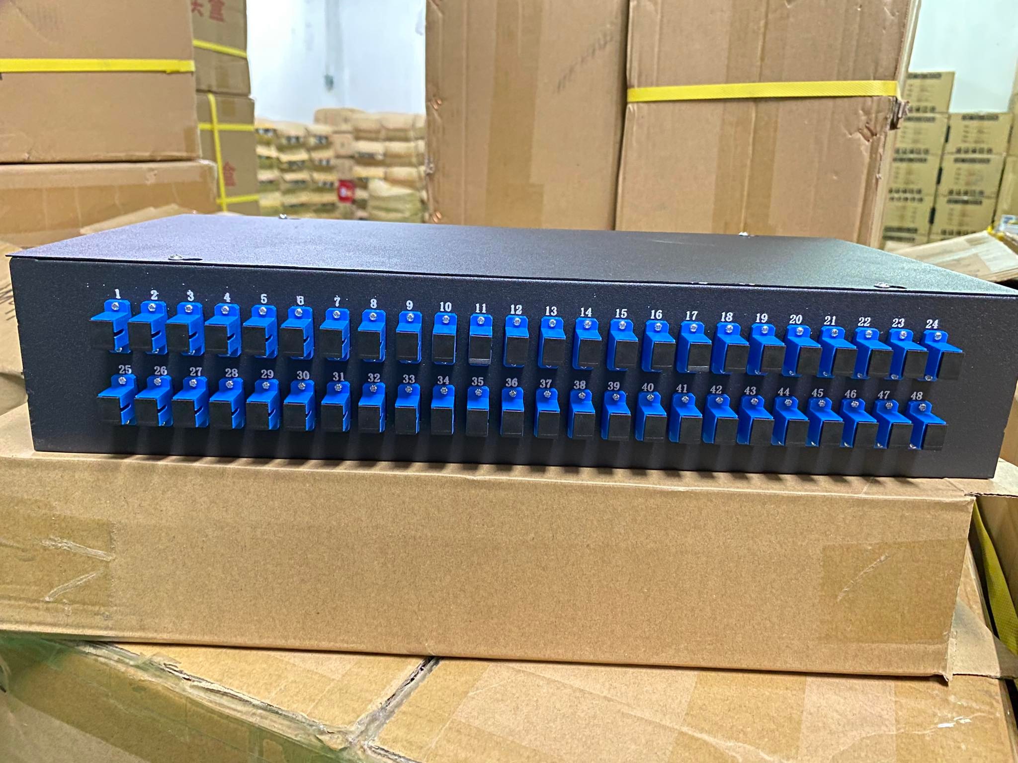 48 Port Fiber Patch Panel SC loaded Pigtail ODF 2U Optical Fiber ...
