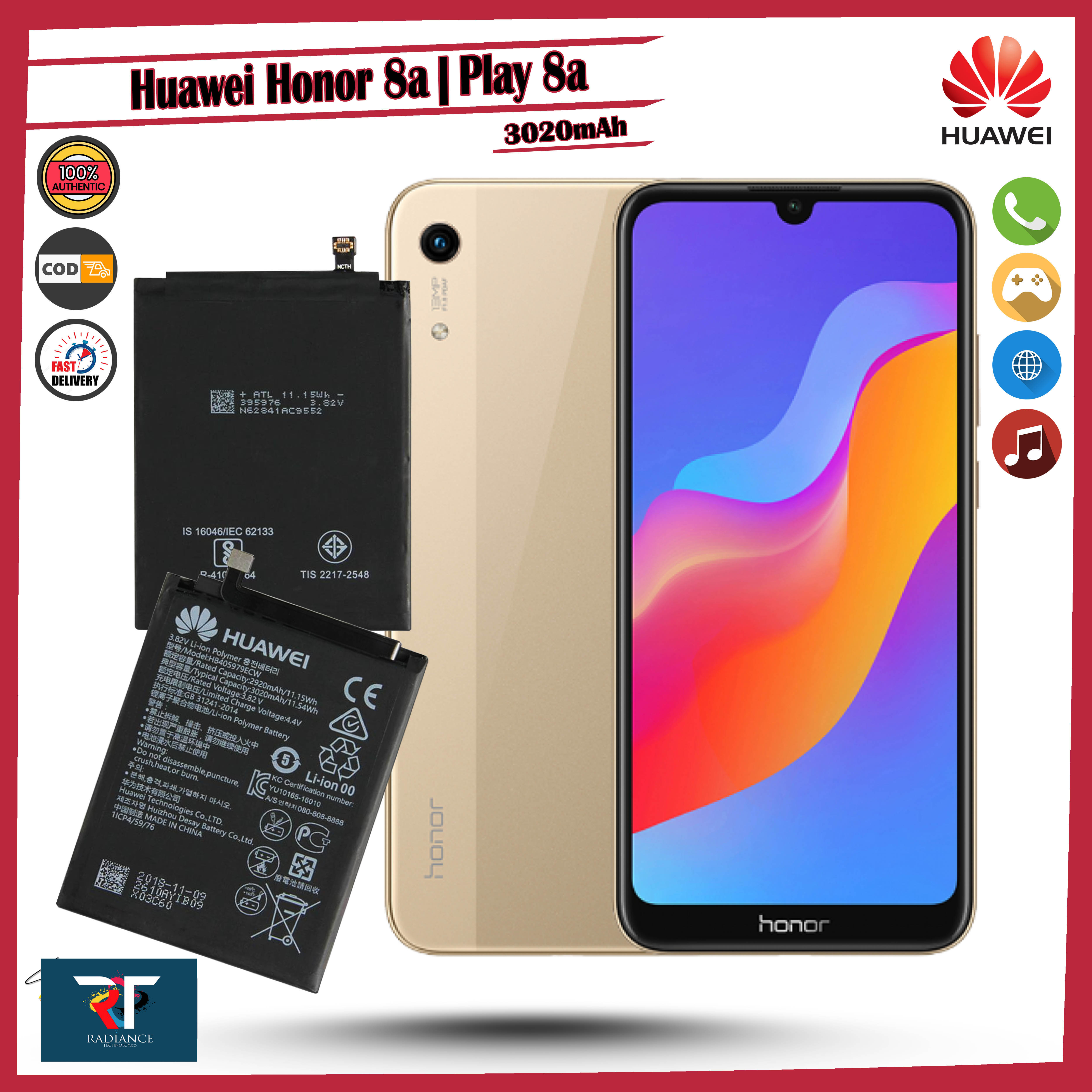 Huawei Honor 8a Play 8a Battery 3020mAh Model HB405979ECW