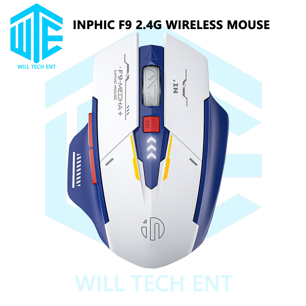 Inphic F9 2 4g Wireless Mouse Rechargeable Sci Fi Mecha Style Noiseless Clicks Mouse 2400dpi