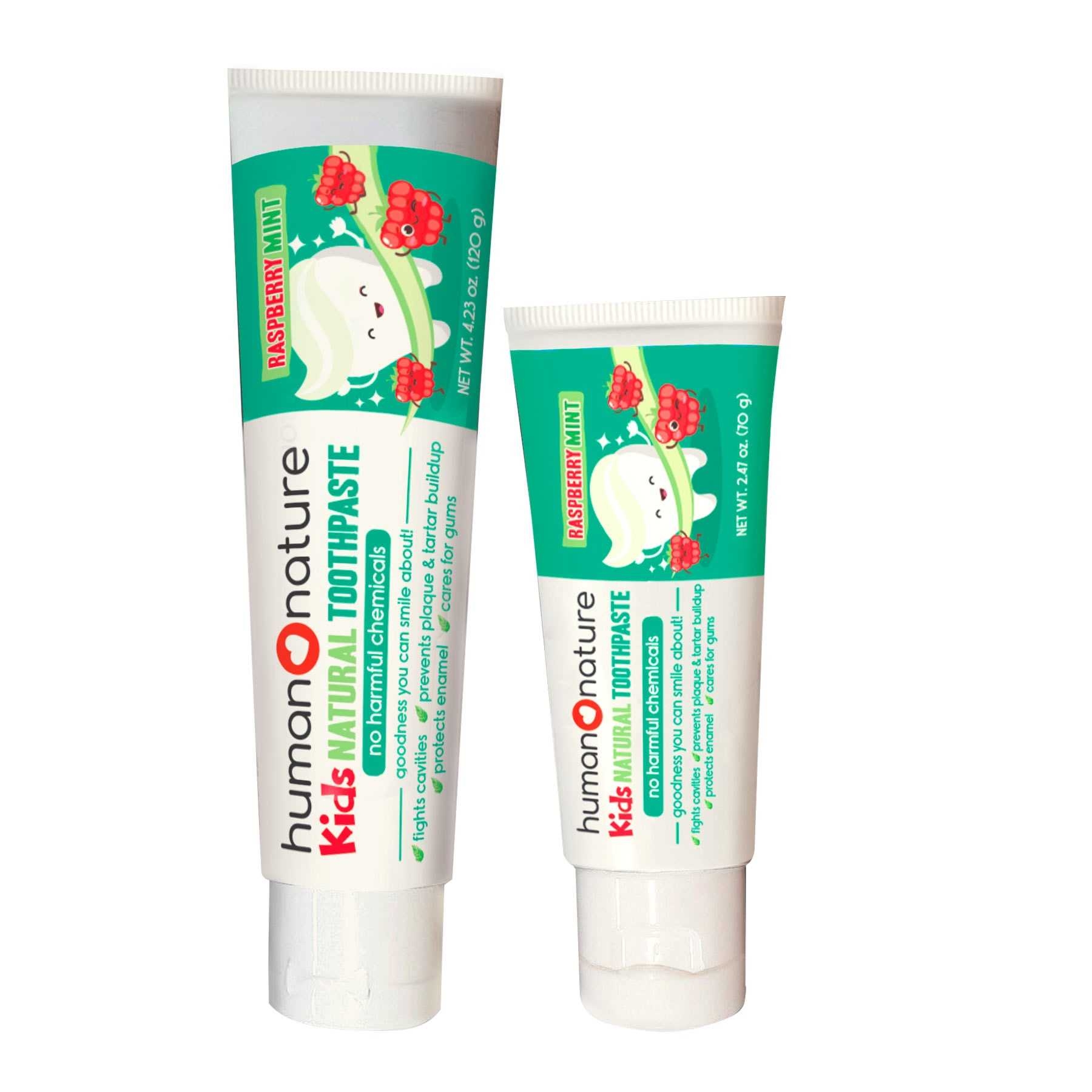 Human Nature Kids Natural Toothpaste / Raspberry Mint flavor / For Kids ...