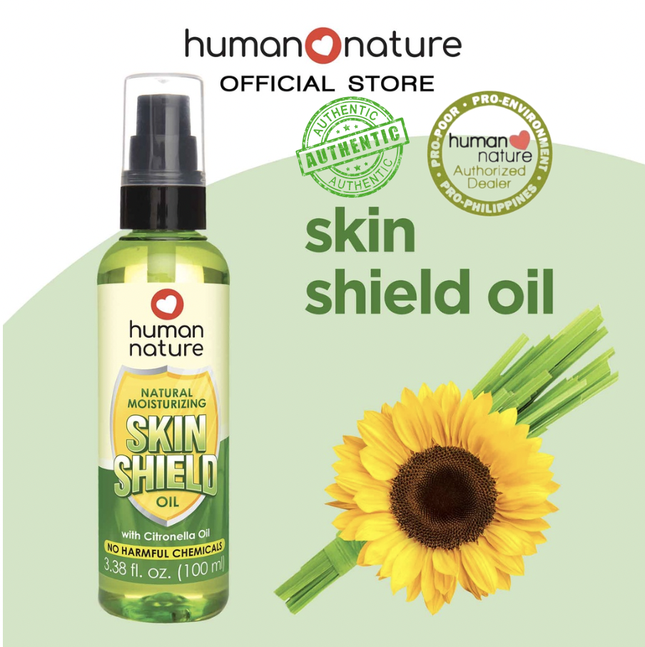 Human Nature Skin Shield Oil DEET-Free | 100% Natural Citronella ...