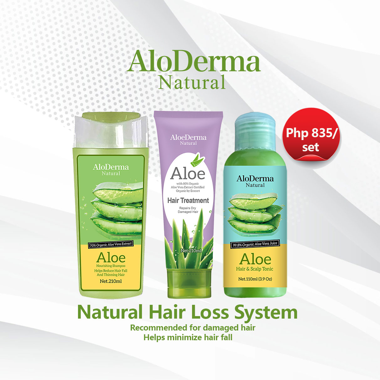 ALODERMA Nourishing & Repairing Set (Shampoo, Hair Treatment, Hair ...