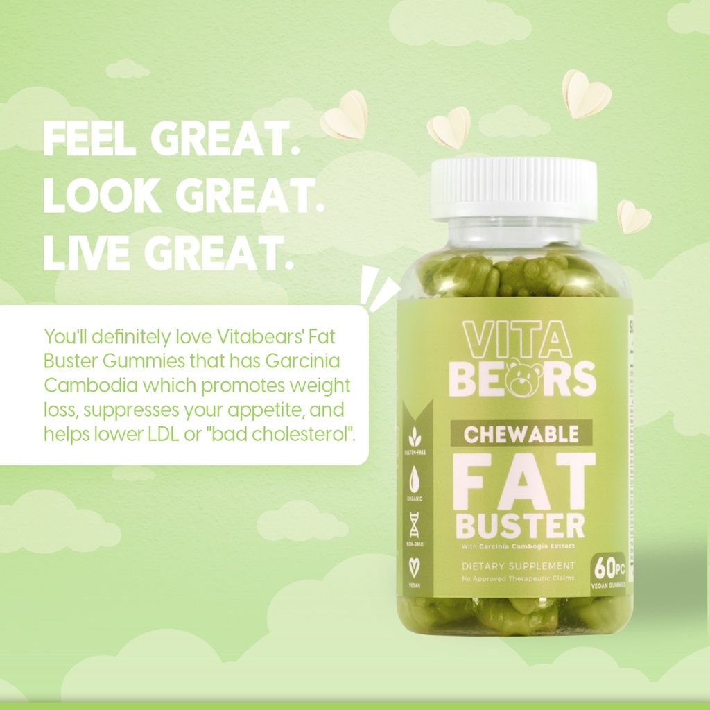 Vitabears Gummy Bears Fat Buster w/ Garcinia Cambogia Weight Loss Fat ...