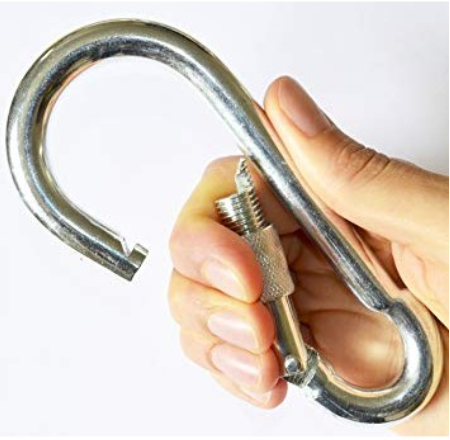 Heavy Duty Metal Lock Carabiner Hook Snap Clip D-Ring for Outdoor ...
