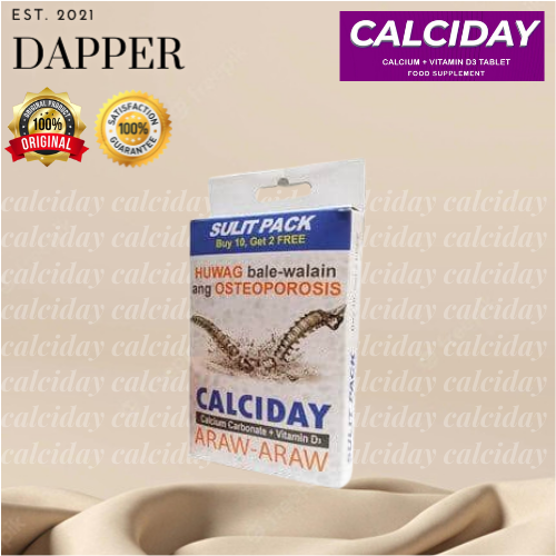 Calciday Calcium + Vitamin D3 for Bone Calcium Carbonate Sulit Pack ...