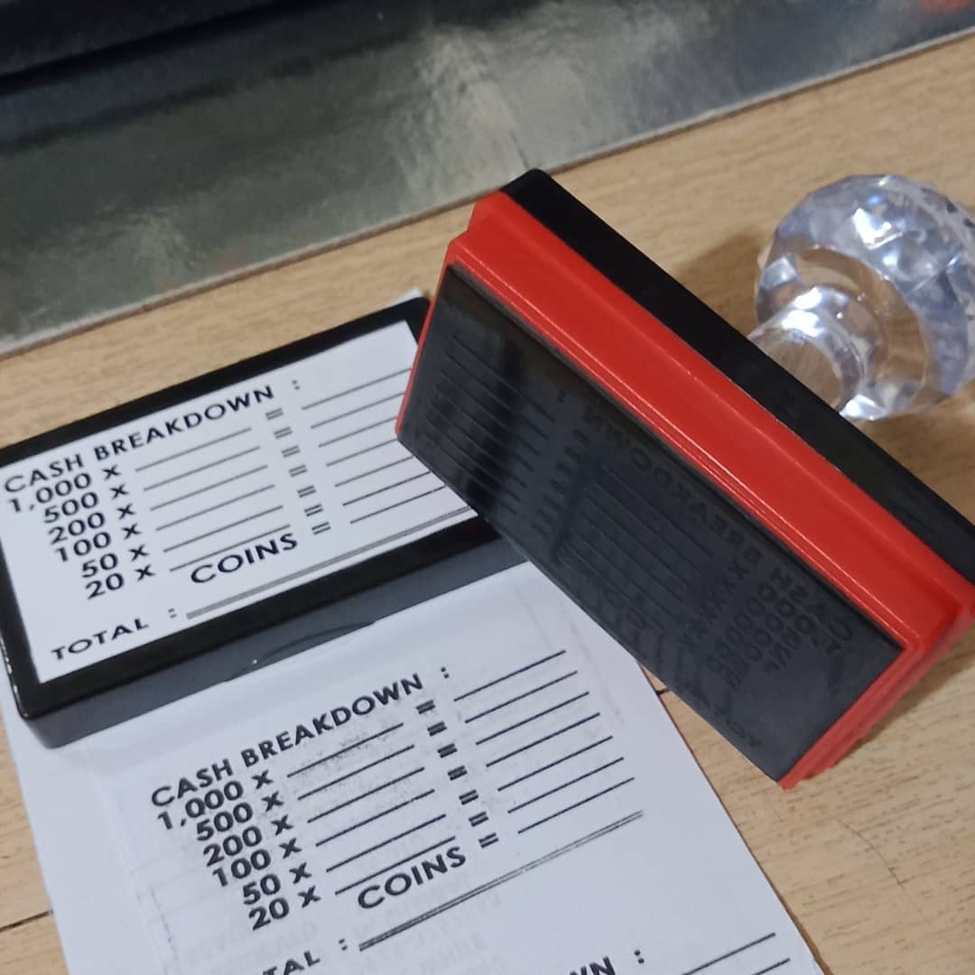 CASH BREAKDOWN Self-inking Flash Stamp Crystal 30mm x 60mm | Lazada PH