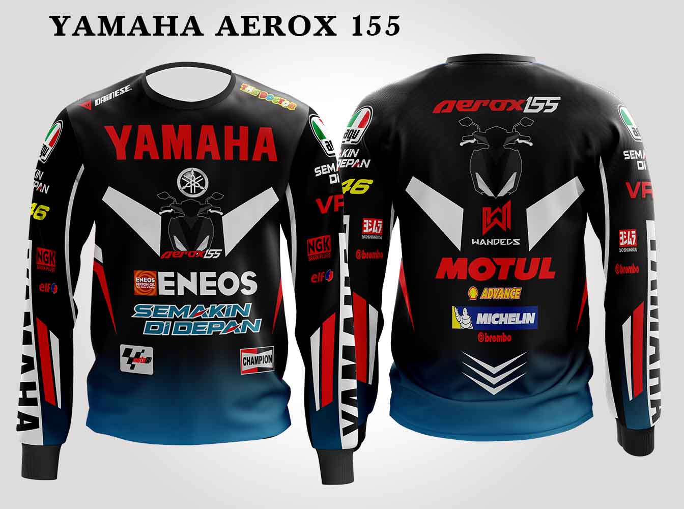 Yamaha Aerox Riders Jersey-Full Sublimation Long Sleeve Jacket | Lazada PH