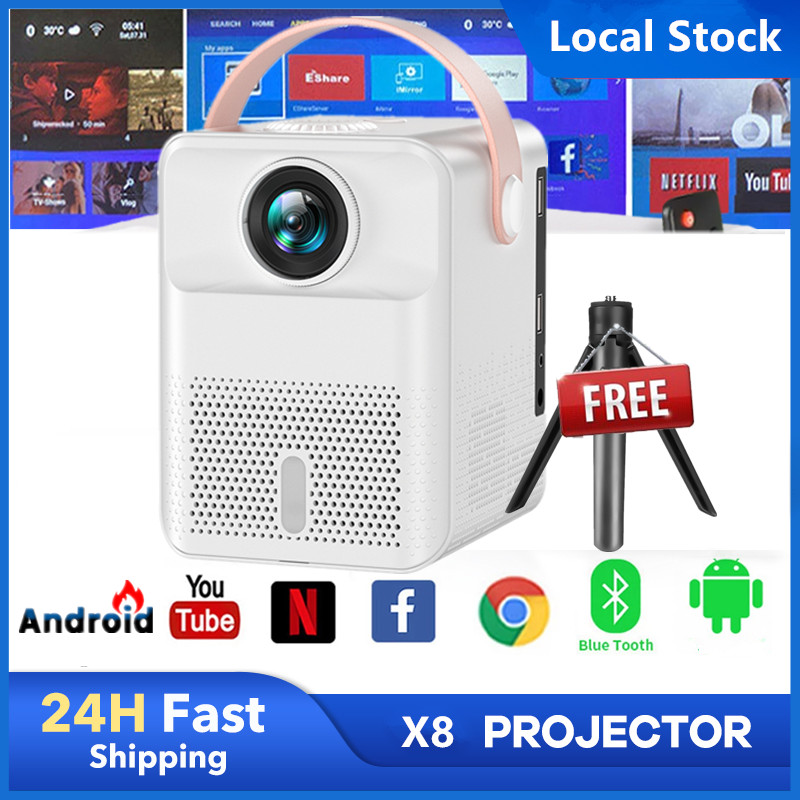 [Free 1 * Projector Tripod] Android LCD Projector HD 1080P Double ...