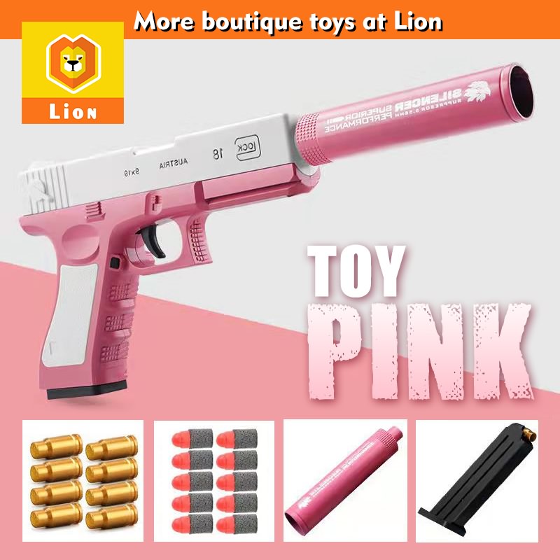Seanfly Glock Nerf Gun Toys Children's Toy Soft Bullet Gun Pistol Can ...