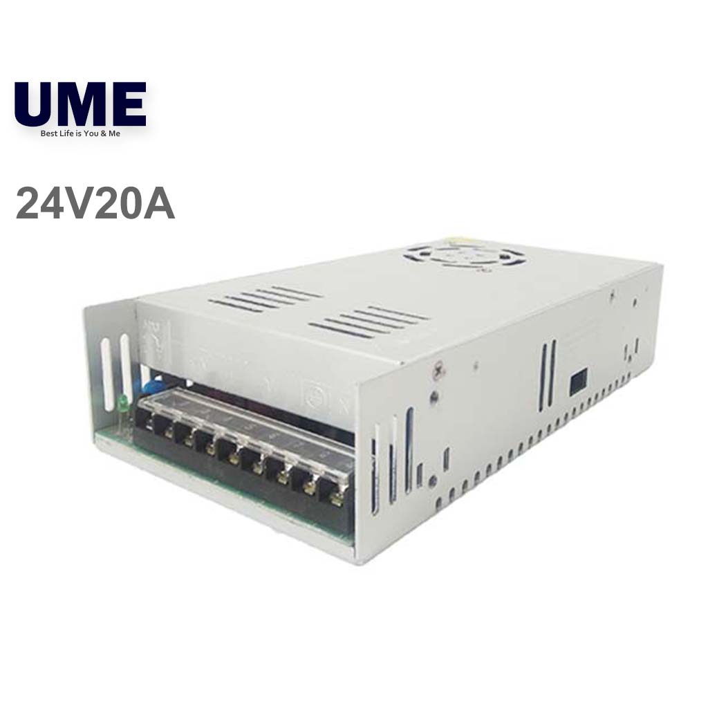 UME DC 24V 20A CCTV Centralize Switching Power Supply Adapter Regulated ...