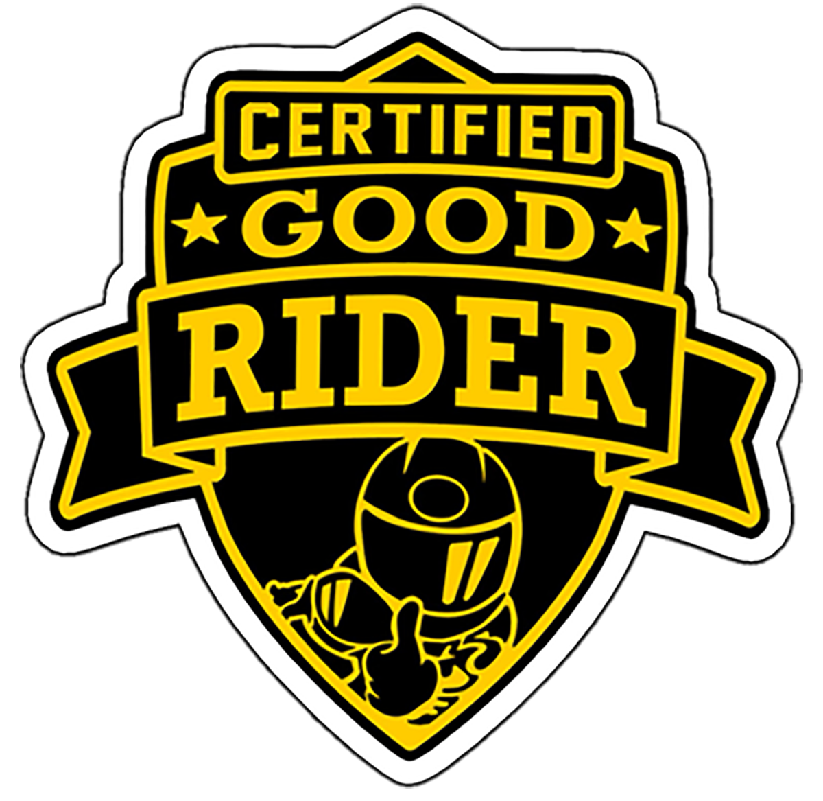 WHOLE SALE AND RETAIL STICKER - CERTIFIED GOOD RIDER (3.5 X 3.5 INCHES ...
