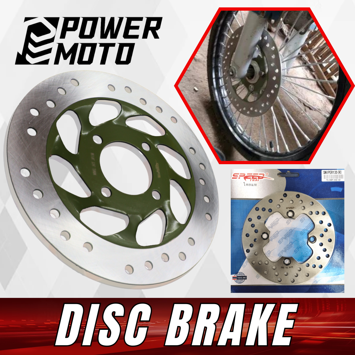 POWER MOTO DISC BRAKE/DISC PLATE for MOTORCYCLE SPEED THAI SKYDRIVE (K1 ...