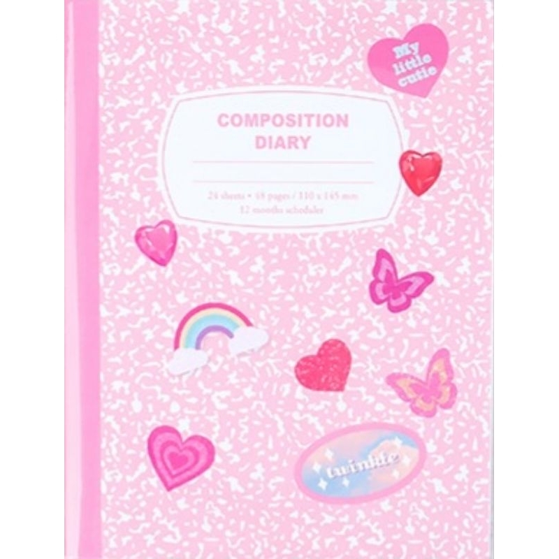 Composition Diary Scheduler Planner Journal | Daiso Korea Y2K Aesthetic ...