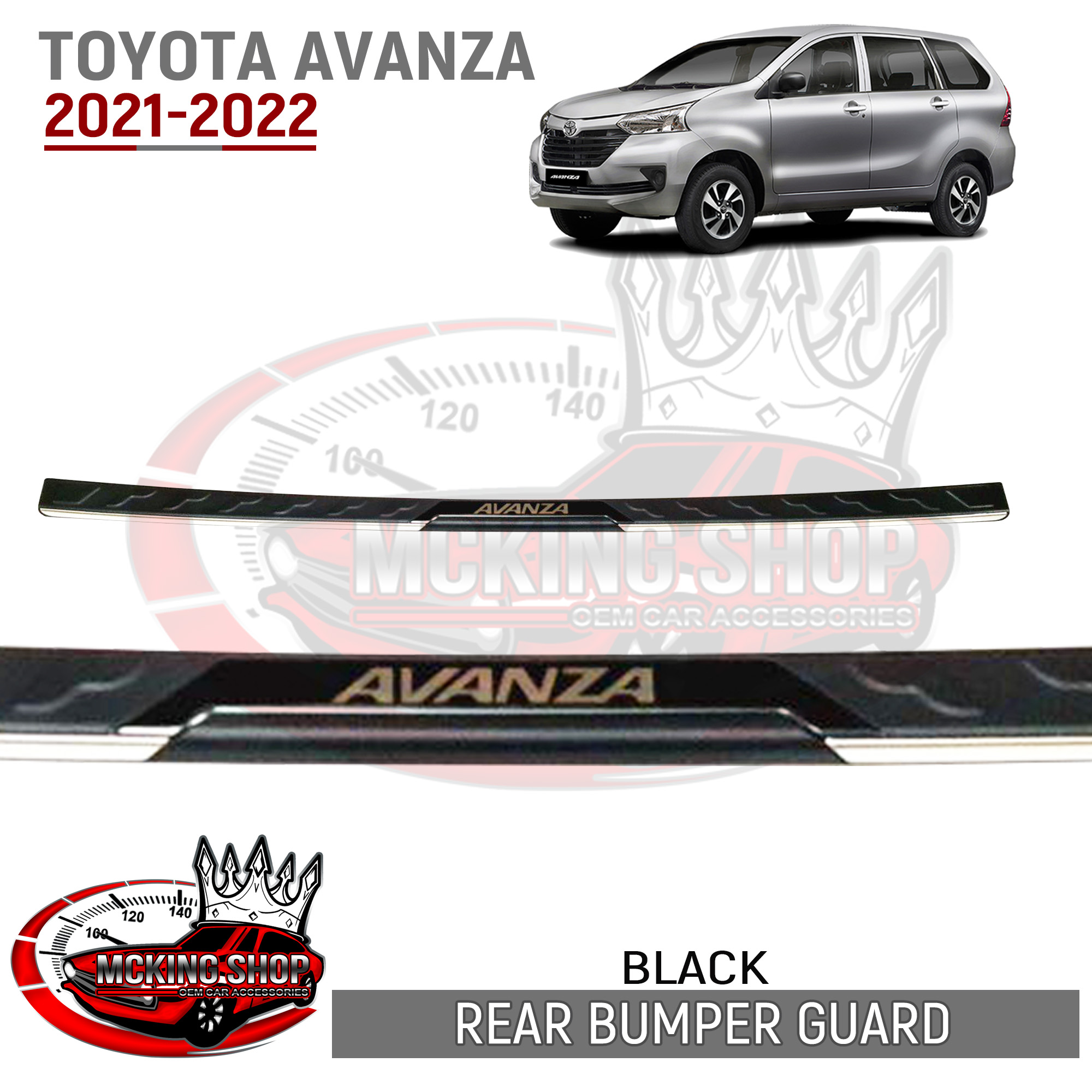 Toyota Avanza 2021-2022 Rear Bumper Guard/ Rear Stepsill (Black ...