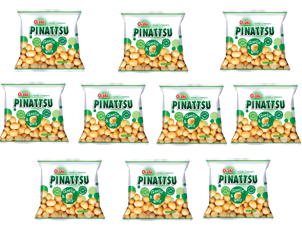 Pinattsu Peanut Cracker Garlic & Salt 32G - Pack of 10 | Lazada PH