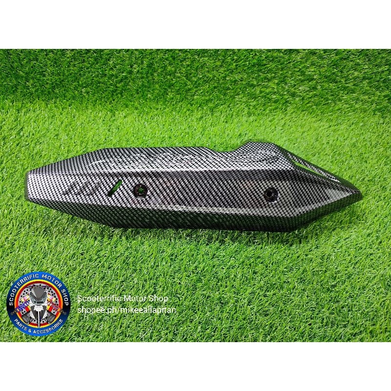Honda Click V2/ Gamechanger Heat guard / Muffler Cover CHROME/CARBON ...