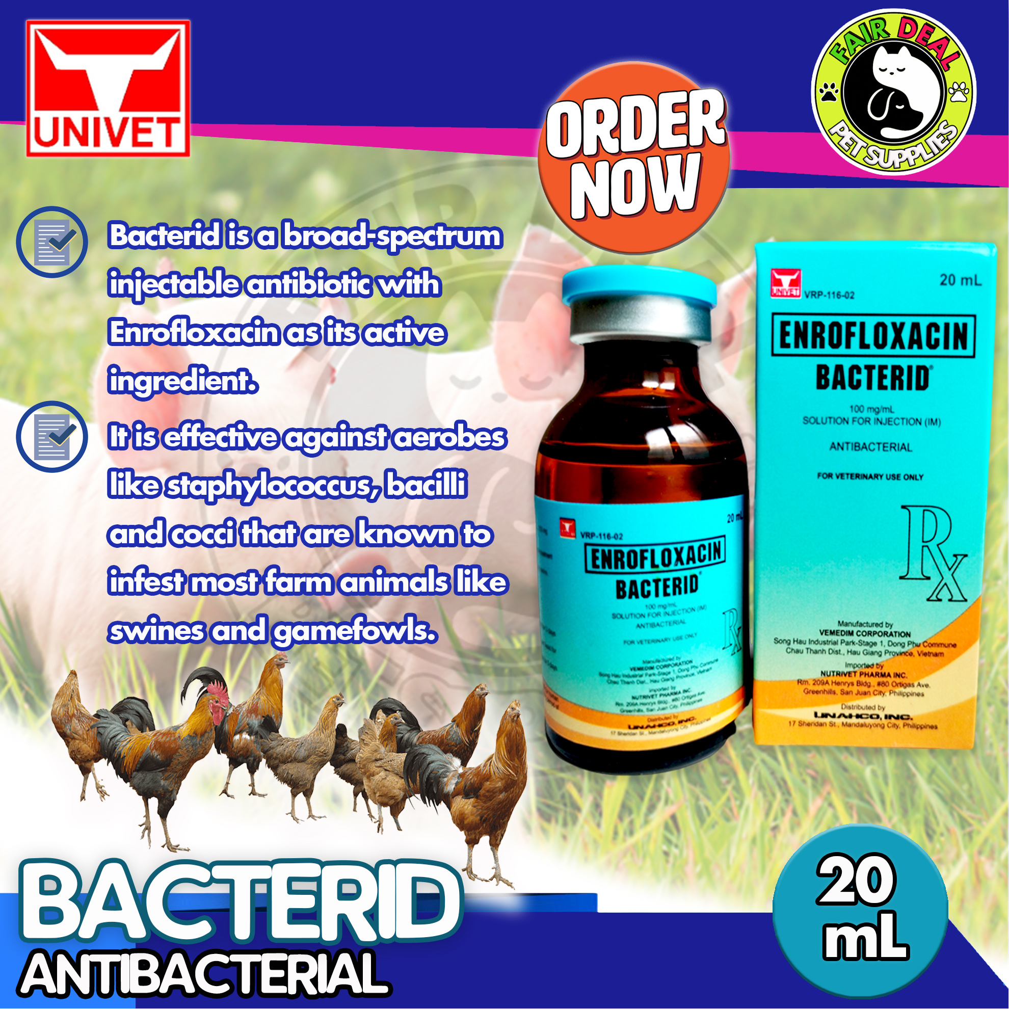 BACTERID Antibacterial (10/20/100 ml) | Lazada PH