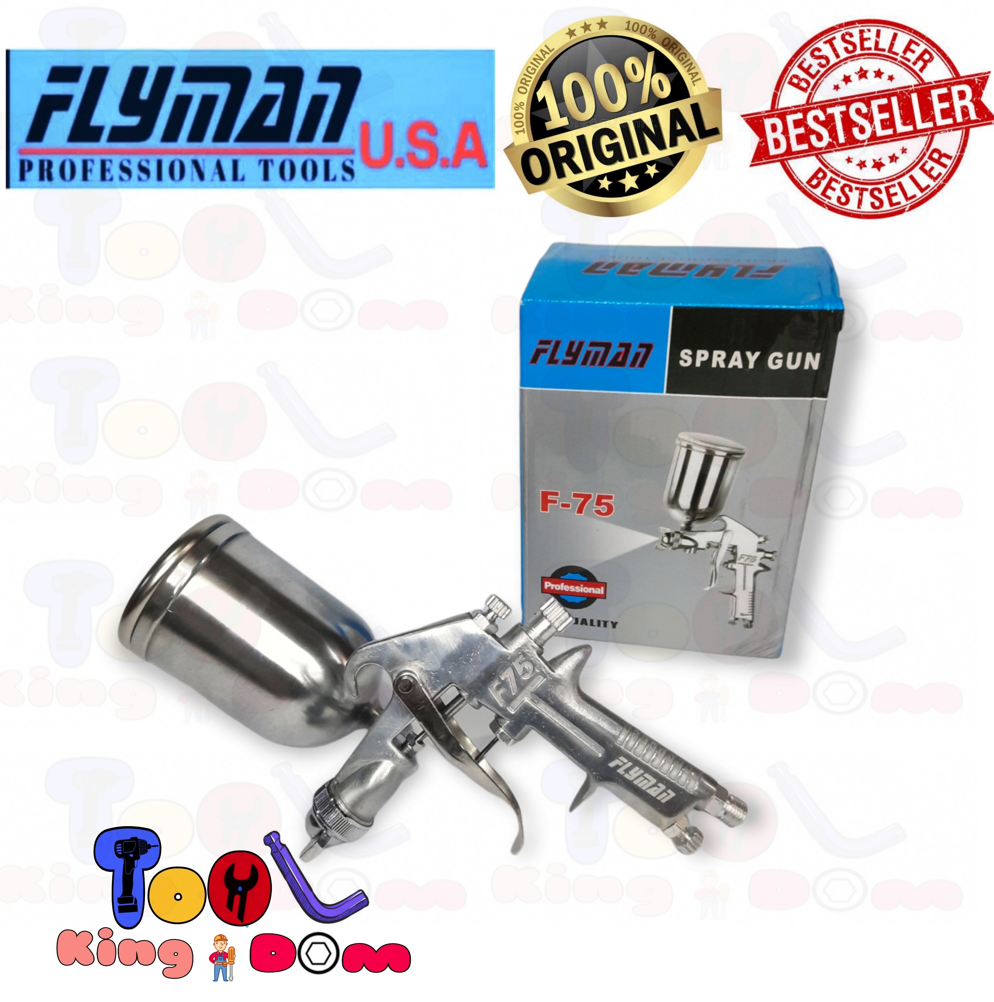 Flyman F75 Pneumatic Spray Gun Gravity type | Lazada PH
