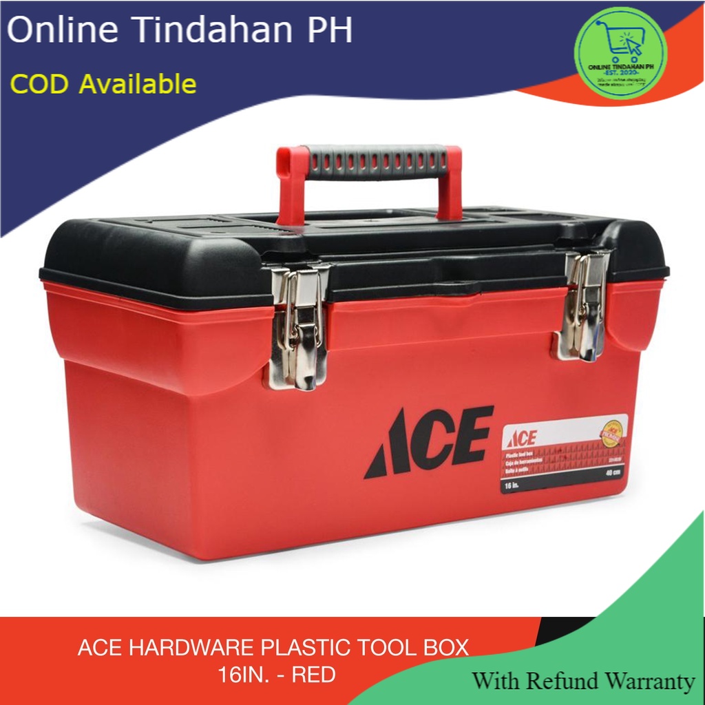 Ace Hardware Plastic Tool Box 16in. - Red | Lazada PH