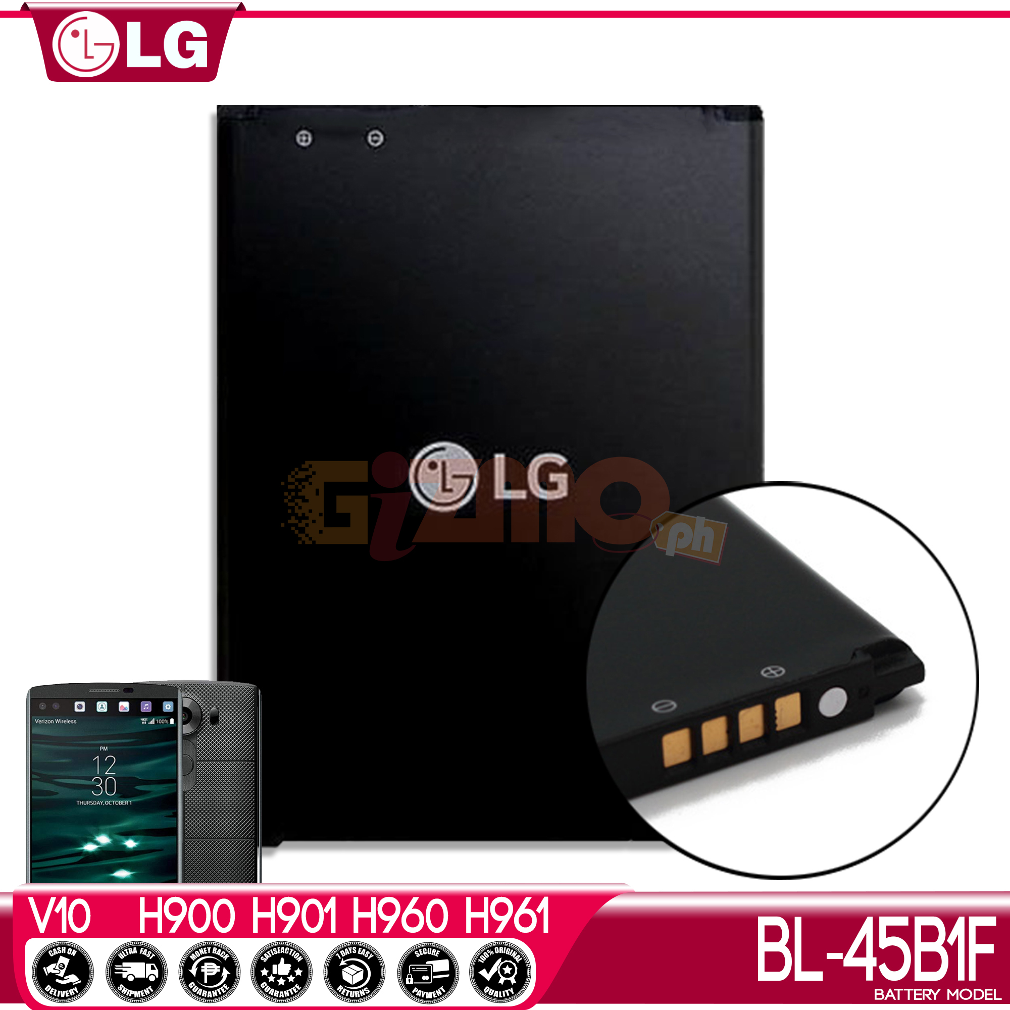 LG V10 Battery H960 H960A Stylus 2, Model BL-45B1F, Li-Ion Removable ...