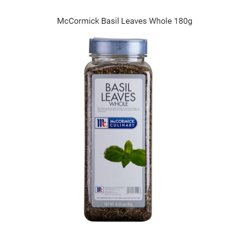 McCormick Basil Leaves Whole 180g | Lazada PH
