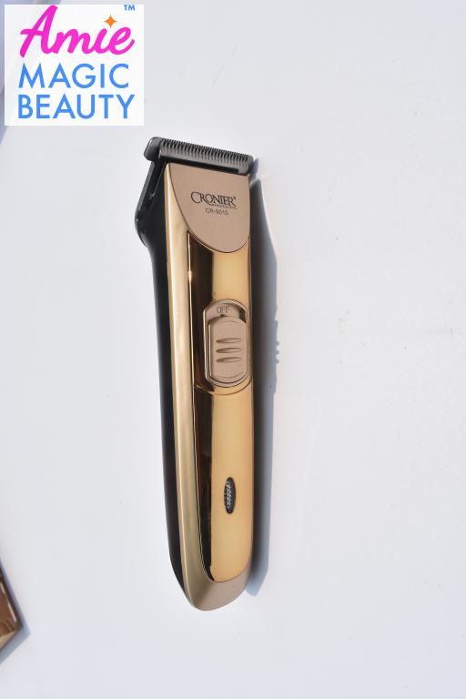 Cronier Gold Portable Hair Clipper Rechargeable Hair Trimmer for Men High Performance Haircut ...