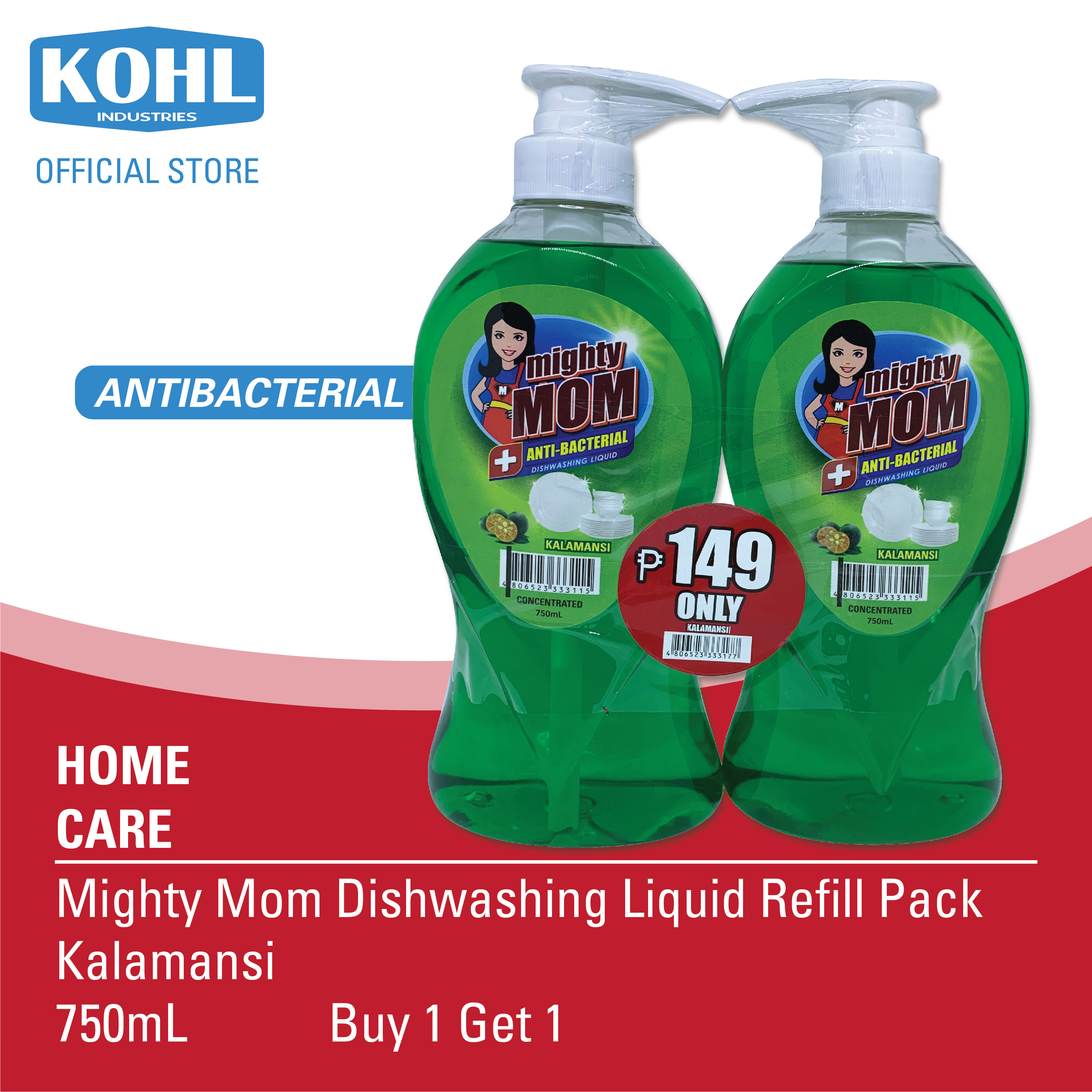 750mL Mighty Mom Antibacterial Dishwashing Liquid - Kalamansi | Lazada PH