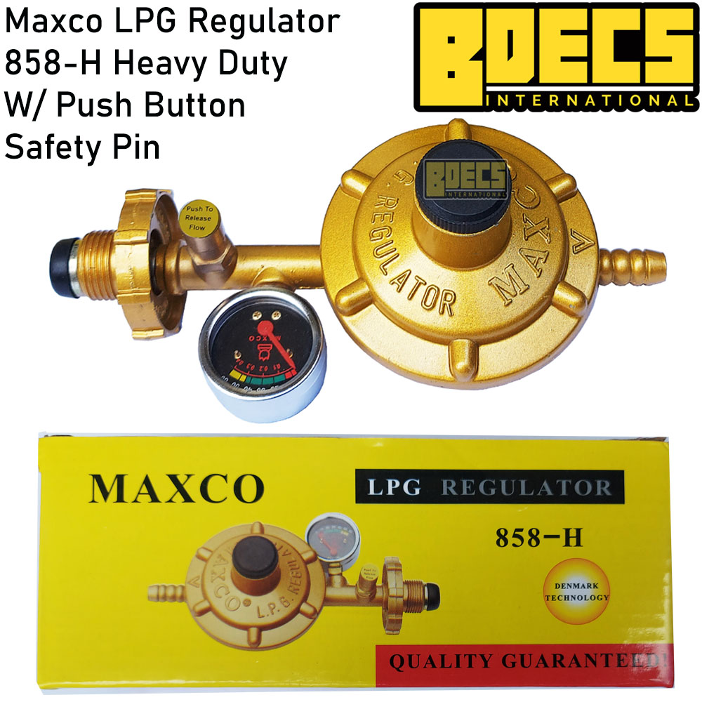 Maxco LPG Regulator 858H With Safety Push Button Anti-Explo Heavy Duty ...