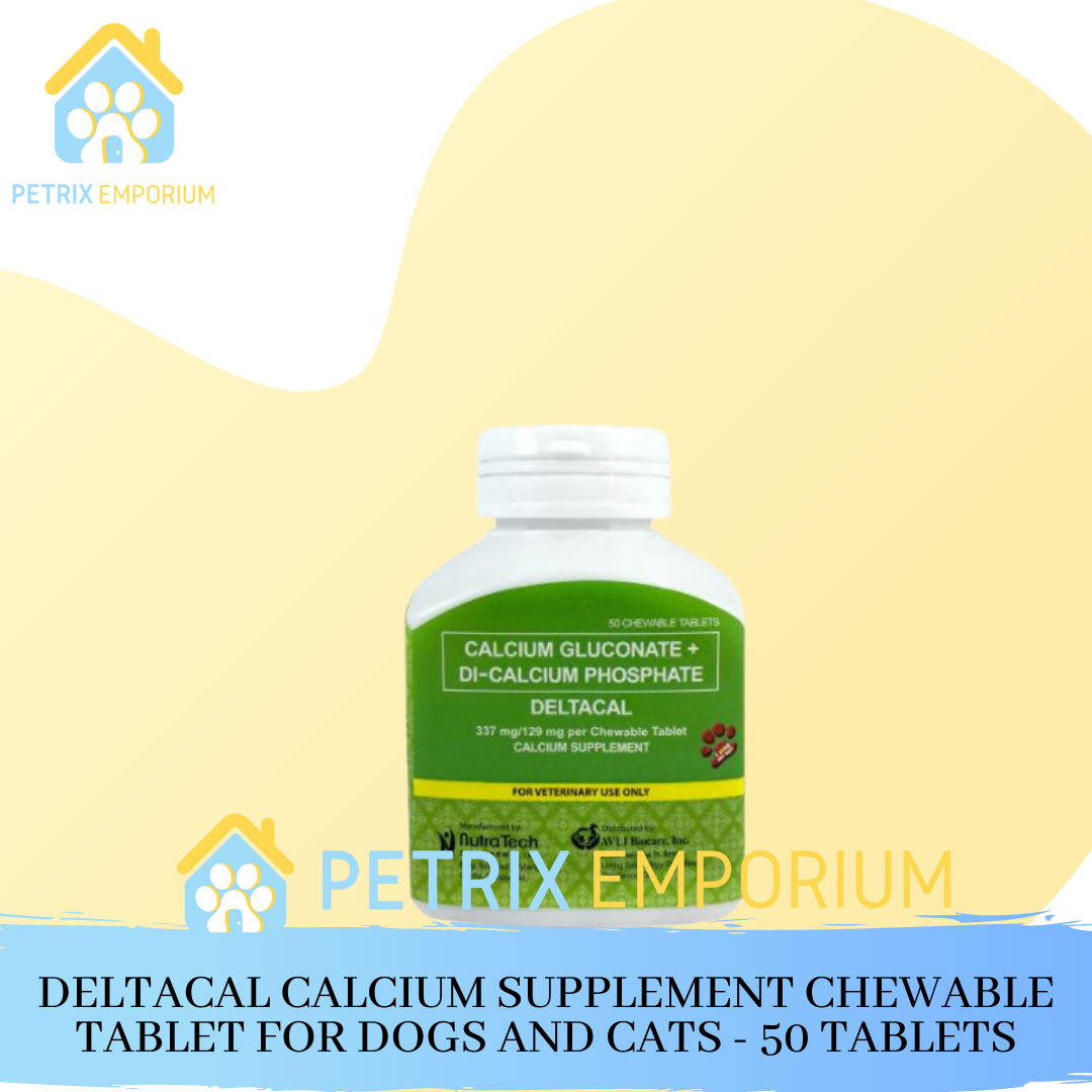 Deltacal Calcium Supplement Chewable Tablet for Dogs and Cats - 50 ...