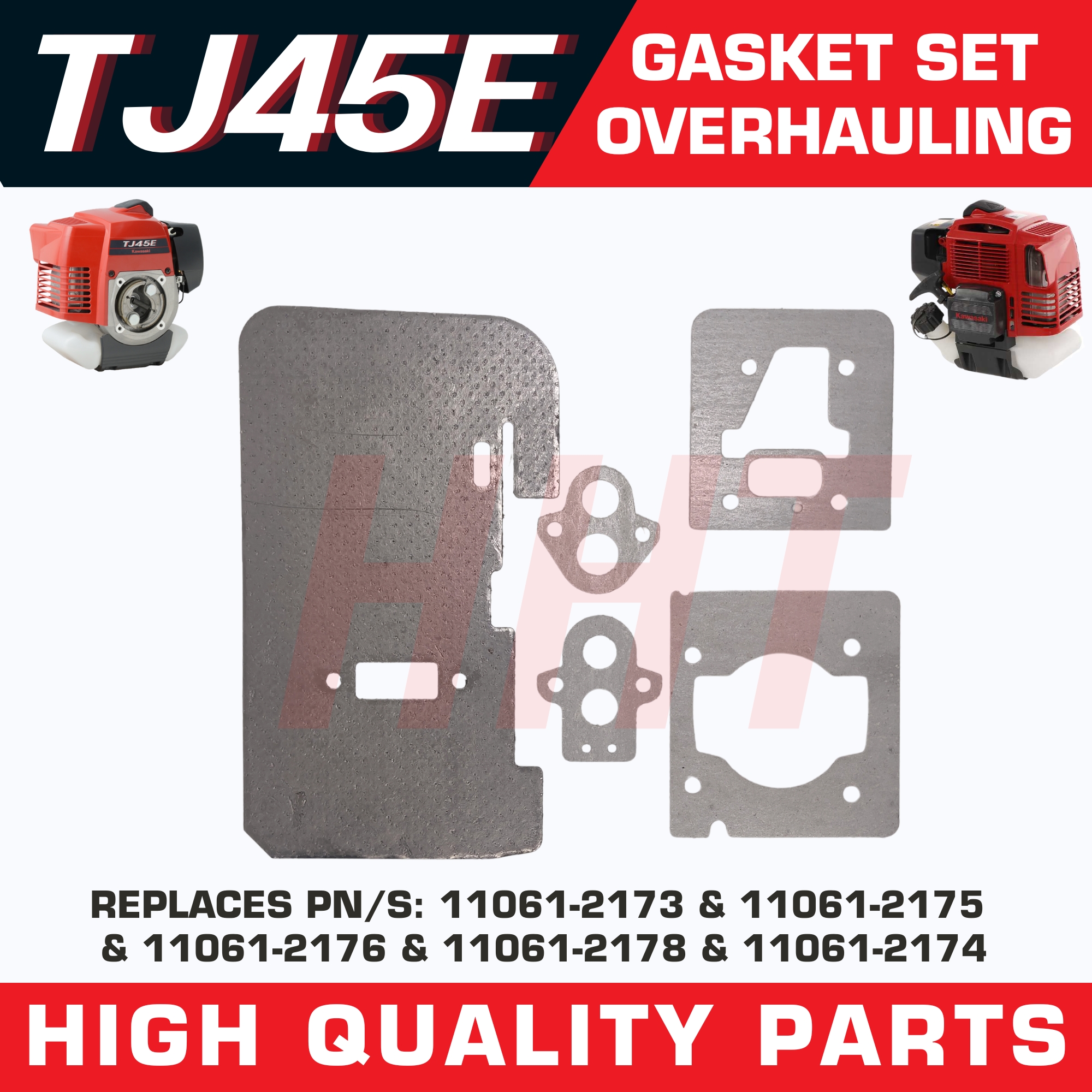 Kawasaki TJ45 TJ45E Overhauling Gasket Over Hauling Gasket Grass Cutter ...