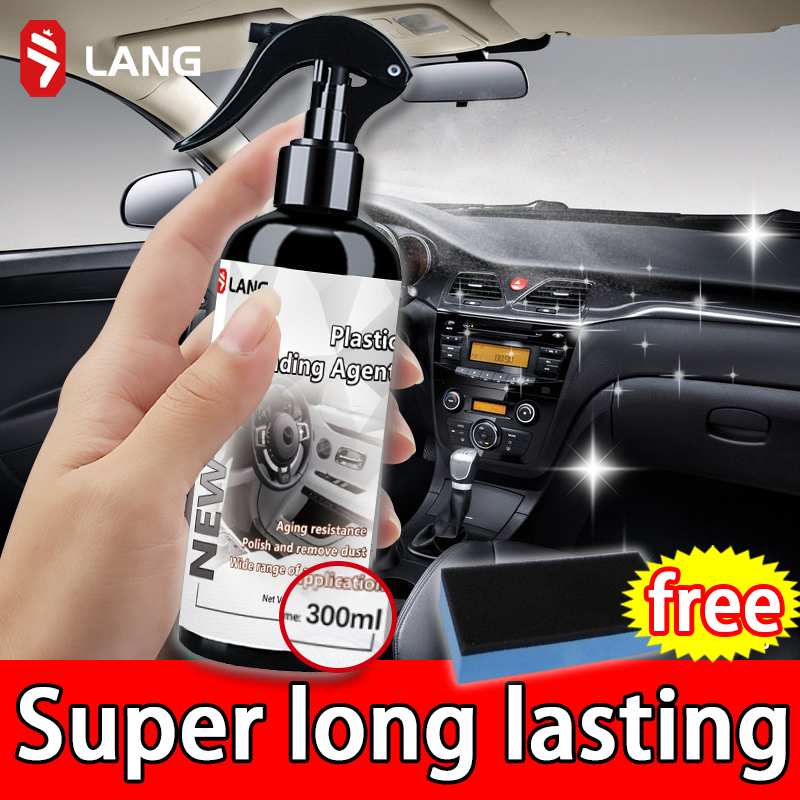 😘300ML Free Sponge😘 LANG Car plastic restorer Trim restorer black ...