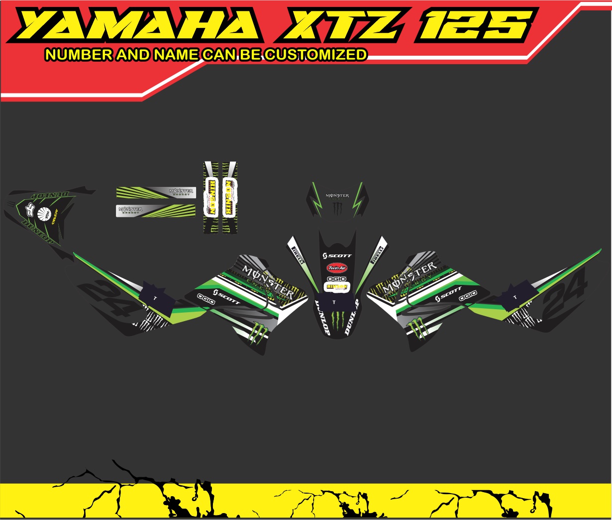 Yamaha xtz 125 full body decals | Lazada PH