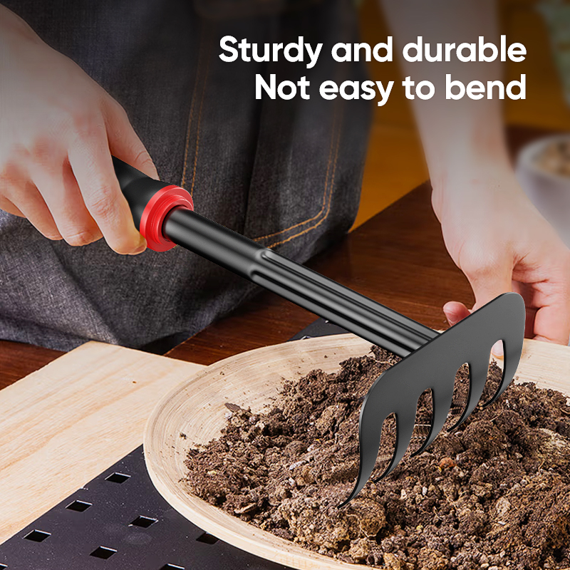 Mitsushi Garden Rake Farm Tool Grasping Raking 5 Teeth Grass Rake ...