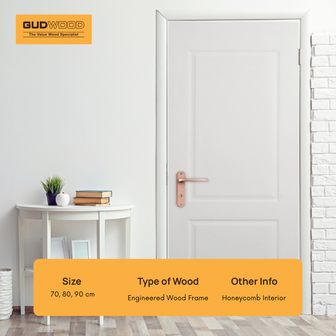 Matimco Gudwood Prime Moulded Wood Door 70x210 / 80x210 / 90x210, Easy ...