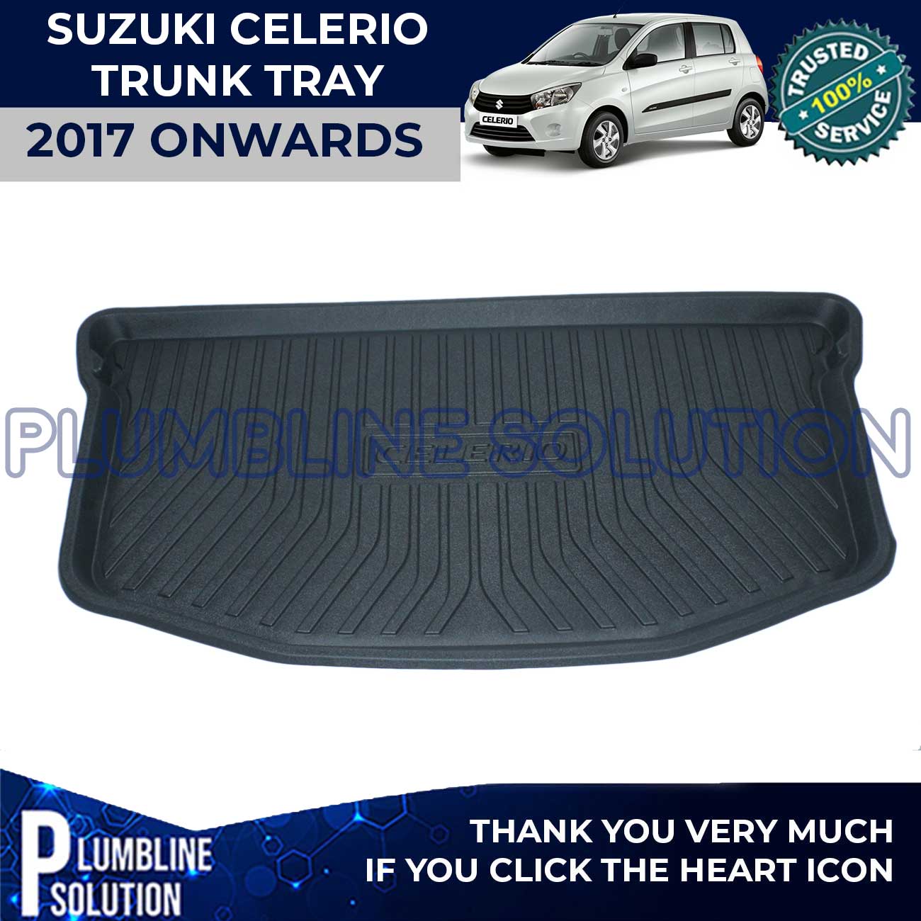 Trunk Tray for Suzuki Celerio / S-Presso 2017 2018 2019 2020 2021 2022 ...